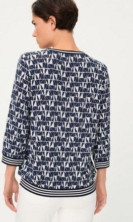 Olsen T-Shirt Shirt mit Allover-Dessin