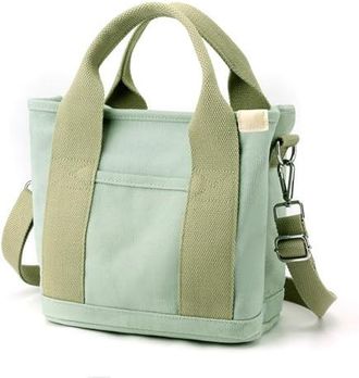 Generic Petit sac fourre-tout avec fermeture &eacute;clair, sac &agrave; bandouli&egrave;re multi-poches en toile, sac &agrave; bandouli&egrave;re, cartable, sac &agrave; bandouli&egrave;re 2025, Vert, 9.06 