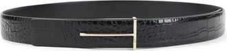 Tom Ford Femme, Accessoires, Noir, Taille: 80 CM Reversible Calf Leather Belt