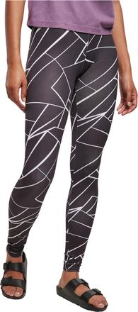 Urban Classics Ladies AOP Leggings, Geometric Black, XXL