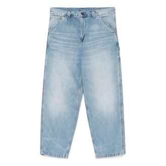 Carhartt Work in Progress Herrenhose mit vorderem Knopfverschluss - - Jeans - Herren - Blau - W29 L32