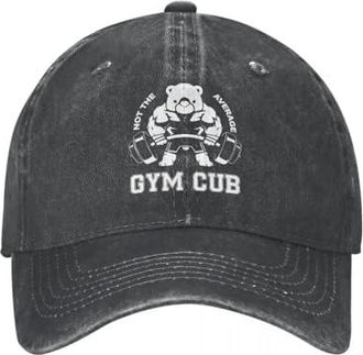 Generic Casquette Vintage Pas comme Les Autres Style Gym Ours en Peluche Casquette de Baseball Unisexe Effet Vieilli d&eacute;lav&eacute;e Soleil Animaux rigolos Cadeau d&eacute;t