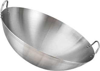 Cabilock Wok Pfanne Aus Praktischer Kochwok Bratpfanne Für Küche Mit Glatten Kanten Kochtopf Bratenpan Utensil