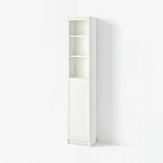 IKEA BILLY / OXBERG B&uuml;cherregal mit Paneel-/Vitrt&uuml;r