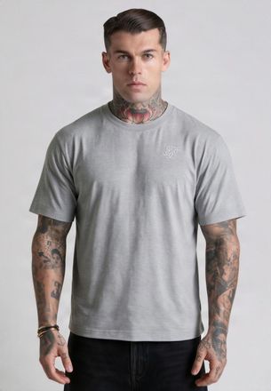 Siksilk Mens Grey Essentials Regular Fit T-Shirt XXL