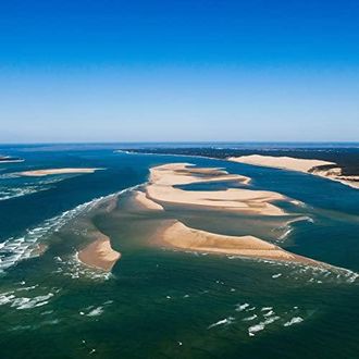 Ceanothe Tableau sur toile bassin dArcachon vue du ciel 30x30 cm D&eacute;coration Murale Art D&eacute;coratif Muraux Peinture Imprim&eacute;e en HD Salon Chambre Bureau Bois de Fo