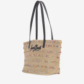 MC2 Saint Barth Womens Shopping Bag Natural Raffia Shoulder