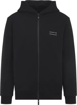 Moncler Homme, Sweatshirts et sweats &agrave; capuche, Noir, Taille: L Sweat &agrave; capuche zipp&eacute; en coton