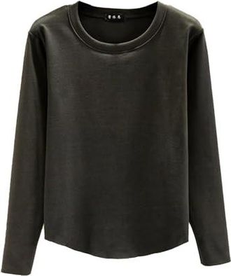 Generic sous Pull Femme Haut Thermique Femme sous Pull Thermique Femme Doux Glamour Top Thermique Manches Longues Seamless avec Soutien Gorge Polaire Bross&eacute;e 