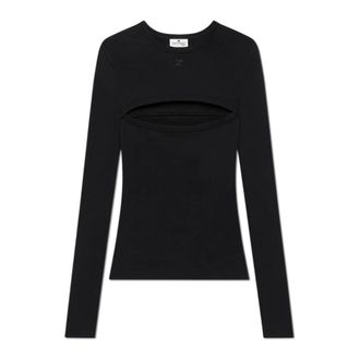 Courr&egrave;ges Damen, Oberteile, Schwarzk, MGr&ouml;&szlig;e