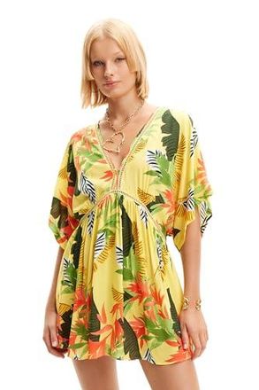 Desigual Swim_Top Tropical Haut de Bikini, Jaune, Taille S Femme