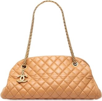 Chanel Hobo Bags - Medium Lambskin Just Mademoiselle Bowling Bag - Gr. unisize - in Braun - f&uuml;r Damen