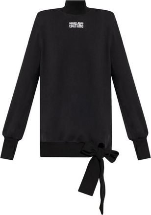 Versace Jeans Couture Femme, Pulls, Noir, Taille: 38 FR Col roul&eacute;s