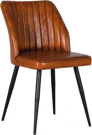 Giner&Colomer Giner Y Colomer - Chaise recouverte de cuir marron naturel