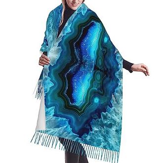 Generic Bleu Turquoise Vif Femme Ch&acirc;le Wrap Classique &Eacute;charpe &Eacute;l&eacute;gant Ch&acirc;le Pour Cadeau Automne Mariage Soir&eacute;e