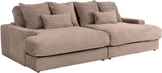 Pascal Morabito Pascal MORABITO-4-Sitzer-Sofa - Bequeme Tiefe Sitzfl&auml;che - grober Cordstoff - Taupe - CALAZO