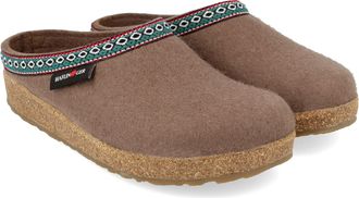Haflinger Damen Hausschuh Pantoffel Wollfilz Grizzly Franzl 711001, Gr&ouml;&szlig;e:38 EU, Farbe:Grau