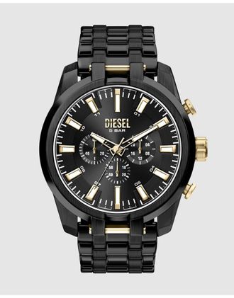 Diesel Chronograph-Uhr aus schwarzem Edelstahl in Schwarz