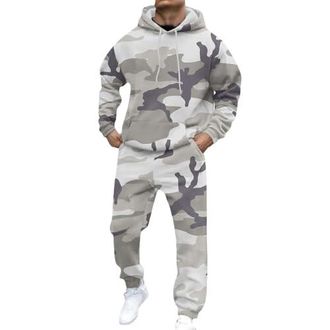 Generic Ensemble Jogging Homme - Surv&ecirc;tement Ensemble Sweats &Agrave; Capuche Et Sport Pantalons Automne Hiver Couleur Unie Gym Jogging Sportswear Tenue De Couple