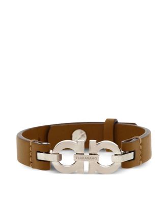 Ferragamo bracelet à double gancini - Argent