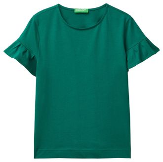 Benetton Damen 3096d107t T-Shirt, grün, X-Small