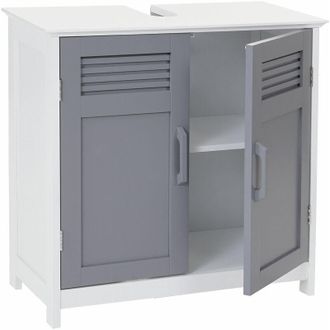 Hhg Neuwertig] Waschbeckenunterschrank HHG 146, Badschrank 60x60x30cm grau
