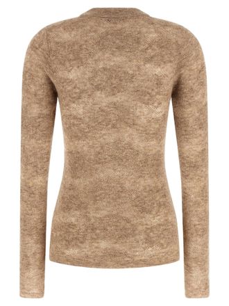 Brunello Cucinelli Perforated Flower Lace Sweater - Beige