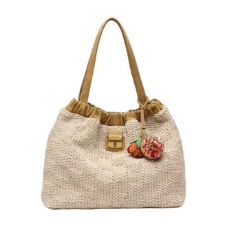 Marc Jacobs Femme, Sacs, Beige, Taille: ONE Size The Summer Woven Cristina Tote
