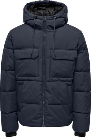 Only & Sons Herren Onselijah Pckt. Hood Jacket OTW Noos, Navy Blazer, s