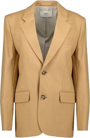 Ami single breasted wool blazer - Tons neutres