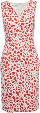 Oscar De La Renta robe mi-longue sans manches à fleurs (2024) - Blanc