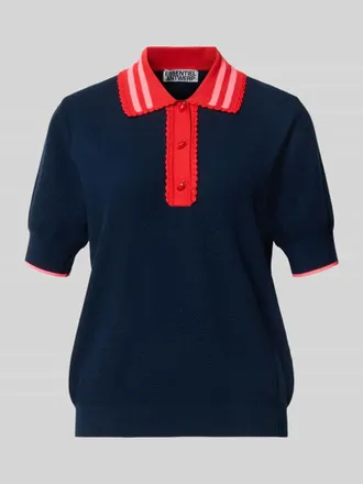 Essentiel Relaxed Fit Poloshirt aus Viskose-Mix Modell KONTRAST