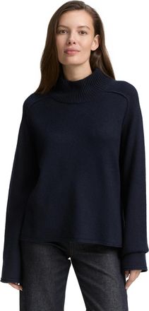 Tom Tailor Damen 1047703 Loose Fit Strickpullover mit Stehkragen, 11019-Lunar Eclipse, 3XL
