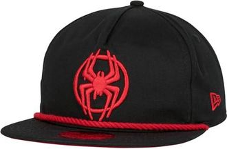 New Era Spider-Man Miles Morales Casquette de golfeur réglable Noir, noir, Taille unique