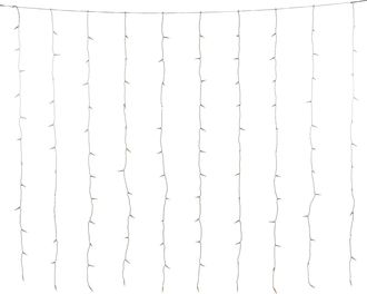 Konstsmide Weihnachtslichter/LED Lichtervorhang/Innen (IP44) / 120 warmwei&szlig;e Dioden/transparentes Kabel