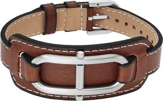 Fossil Armband F&uuml;r M&auml;nner Heritage, L&auml;nge: 273mm, Breite: 30.5mm Silber Edelstahlarmband, JF04398040