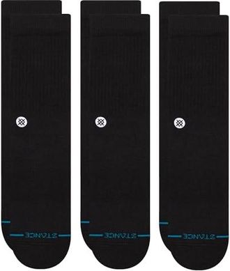 Stance Crew Icon Lot de 3 paires de chaussettes, noir, Medium