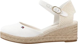 Tommy Hilfiger Femme, Chaussures, Blanc, Taille: 39 EU Mid Wedge Espad Closed Toe