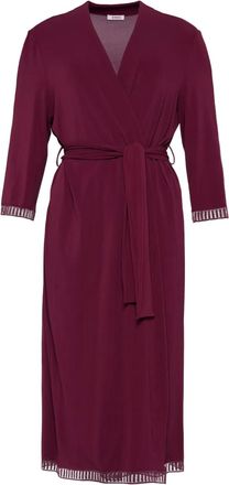 Eres robe de chambre Violette bordée de dentelle