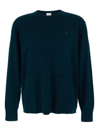 Calvin Klein Pullover mit Logo-Stickerei - Blau