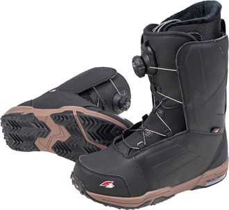 F2 Herren Snowboard Softboots - Eliminator Dual TGF Gr. 43,5 (MP 28,5) Schwarz