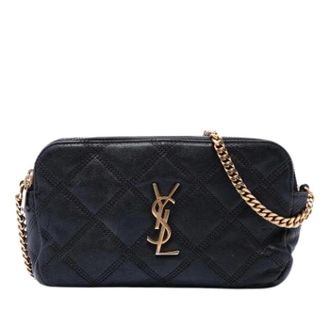 Saint Laurent Pre-owned Becky Double Zip Shoulder Bag - Femme - Pre-owned - Noir - Taille: ONE Size