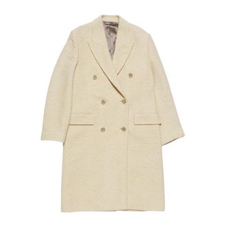Acne Studios Wei&szlig;er- doppelreihiger Wollmantel - - Coats - Damen - Wei&szlig; - S