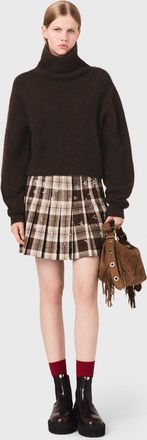 Maje Rollkragenpullover Aus Yak-gemisch - Dunkelbraun - Maje