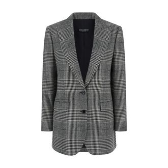 Dolce & Gabbana Grauer Prinz von Wales Blazer Jacke - - Jackets - Damen - Grau - XS