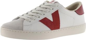 Victoria Basket Basse Unisexe Berlin Cuir & Pièces en Contraste & Bout en Croûte De Cuir 1126142 pour Adulte Carmin 38