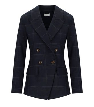 Marella BLAZER &Agrave; DOUBLE BOUTONNAGE EFEDRA CHECK BLEU MARELLA