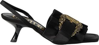 Versace Jeans Couture Femme, Chaussures, Noir, Taille: 37 EU Sandali in satin