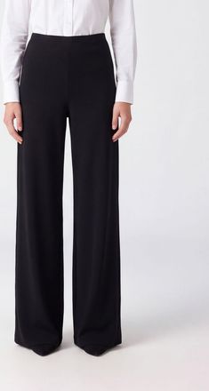 Norma Kamali Jersey-Hose mit weitem Bein und hohem, elastischem Bund