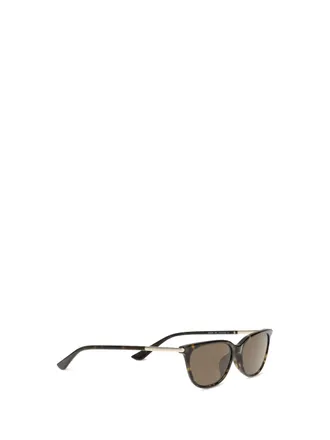 Alexander McQueen Womens Cat-Eye Sunglasses Wood Acetate